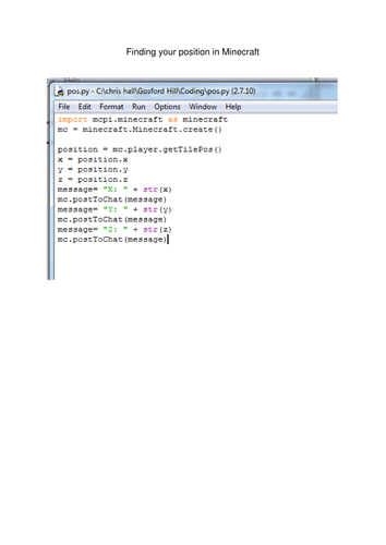 Minecraft Python | Teaching Resources