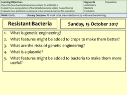 GCSE AQA 9-1 Biology - Resistance Bacteria (Antibiotics) - Full Lesson ...