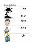 KS1 - Correct the Spellings - Worksheets | Teaching Resources