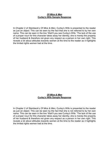 Of Mice and Men Chapter 2 | Teaching Resources