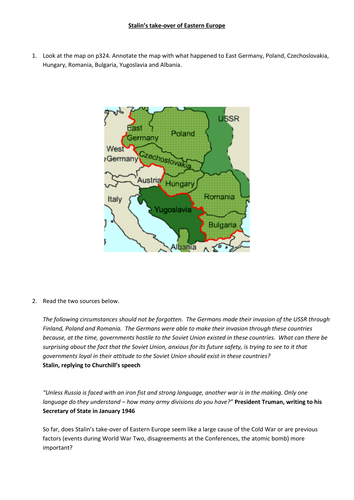 Soviet expansion after WW2 | Teaching Resources
