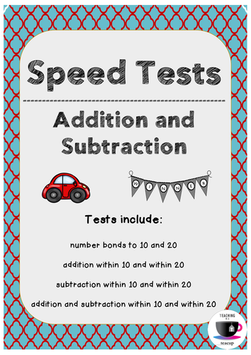 FREEBIE - Addition and Subtraction Tests | Teaching Resources