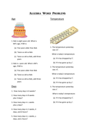 Algebra Word Problems | Teaching Resources