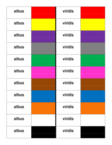 Colores (Colors in Latin) Dominoes | Teaching Resources