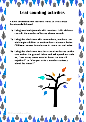 Autumn leaves counting activity | Teaching Resources