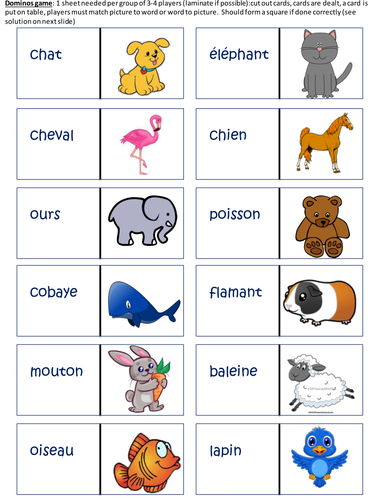 animal domino cards | Teaching Resources