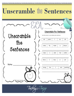 Unscramble the Sentences - Sentence Structure | Teaching Resources
