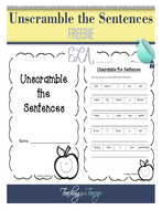 FREEBIE - Unscramble the Sentences | Teaching Resources