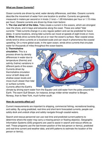 Tides and Ocean Currents | Teaching Resources