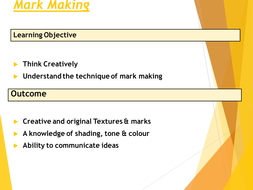 KS3 Art - Introduction to Mark Making - Lesson Activity | Teaching ...