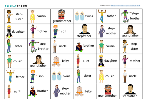 French Family (Ma Famille) Games | Teaching Resources