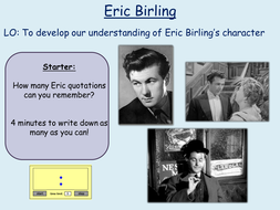 Eric Birling Revision An Inspector Calls | Teaching Resources