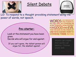An Inspector Calls - Silent Debate - Revision | Teaching Resources
