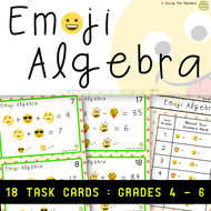 Algebra Task Cards: Grades 4 - 6 | Teaching Resources