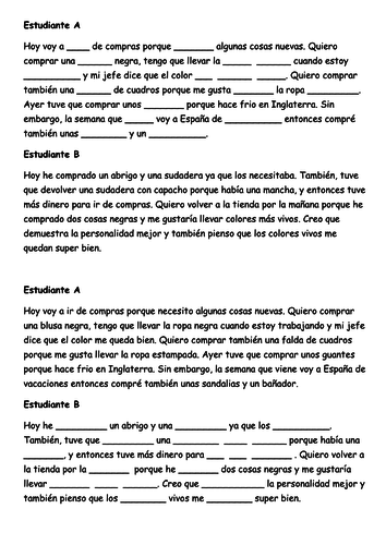 GCSE and KS3 LA ROPA (clothes) resources - MIX OF TENSES | Teaching ...