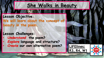 She Walks In Beauty - Lord Byron - Eduqas | Teaching Resources