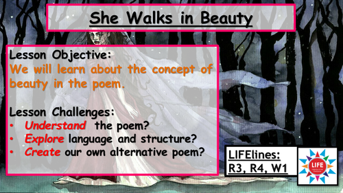 She Walks In Beauty - Lord Byron - Eduqas | Teaching Resources