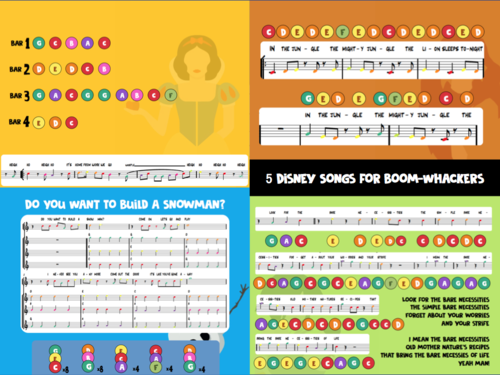 TUNED / BOOMWHACKER | 5 Disney songs | Teaching Resources