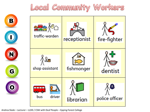 Bingo - Community Workers | Teaching Resources