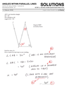 GCSE 9-1 Exam Question Practice (Angles in Parallel Lines) | Teaching Resources