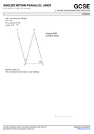 GCSE 9-1 Exam Question Practice (Angles in Parallel Lines) | Teaching ...