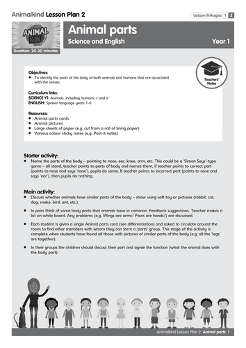 AnimalKind lesson 2: Animal parts | Teaching Resources
