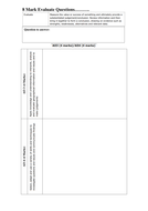 Edexcel B Geography AO 8 and 12 mark Structure Sheets | Teaching Resources