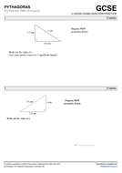 GCSE 9-1 Exam Question Practice (Pythagoras) | Teaching Resources