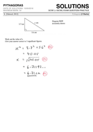 GCSE 9-1 Exam Question Practice (Pythagoras) | Teaching Resources