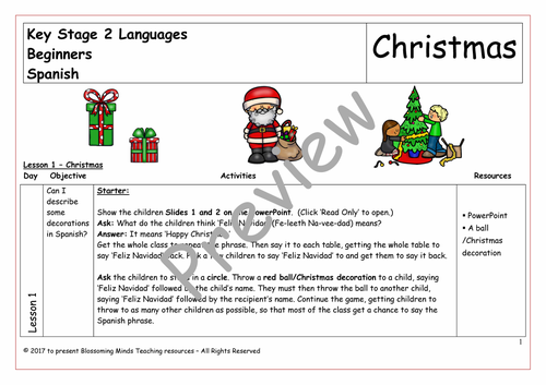 Spanish Christmas Lesson - La Navidad | Teaching Resources