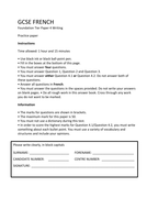 New French GCSE - Theme 2 writing exam and feedback sheets | Teaching ...