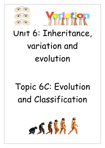 Unit 6c: Variation and Evolution revision | Teaching Resources