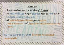 Clauses Poster | Teaching Resources