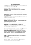 Geography Key Words - Development | Teaching Resources