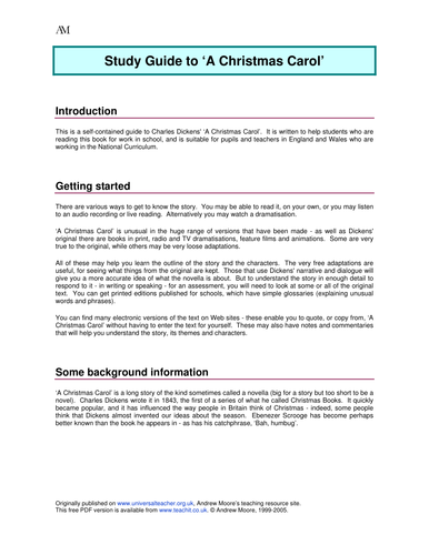 A Christmas Carol (14 lesson scheme) | Teaching Resources