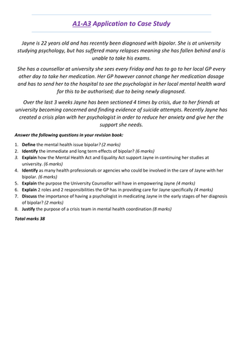 NEW Unit 2: Working in Health and Social Care L3 Revision Activities ... NEW Unit 2: Working in Health and Social Care L3 Revision Activities ...