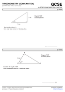 GCSE 9-1 Exam Question Practice (Trigonometry) | Teaching Resources