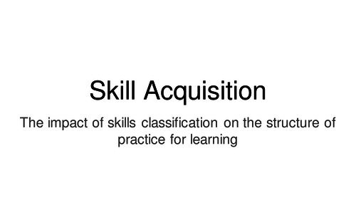 AQA AS Level Skill Acquisition NEW SYLLABUS Complete Course | Teaching ...