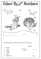 Halloween Colour By Binary Numbers | Teaching Resources