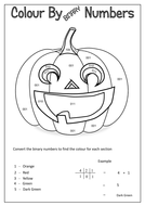 Halloween Colour By Binary Numbers | Teaching Resources