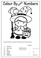 Halloween Colour By Binary Numbers | Teaching Resources