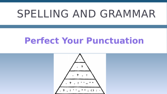 Spelling and grammar quiz with punctuation pyramid . | Teaching Resources