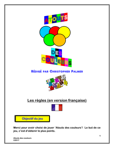 Primary French: Colours - Atouts des couleurs (Colour Assets) board ...