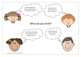 Concept Cartoon for Electrical Circuits by KatyRooney | Teaching Resources