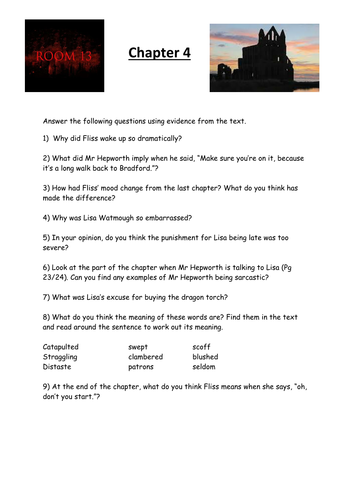 Room 13 - Chapter 4 Reading comprehension and activity - formal and ...