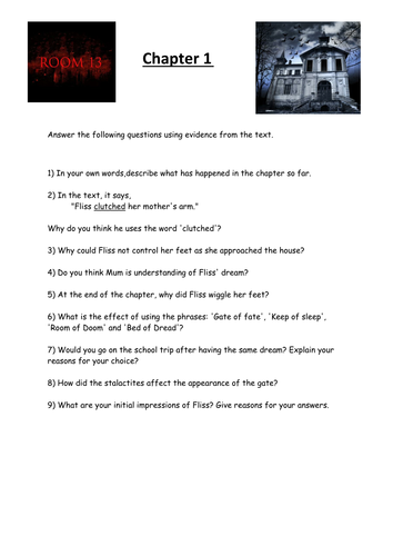 Room 13 - Chapters 1-4 bundle of activities including reading ...