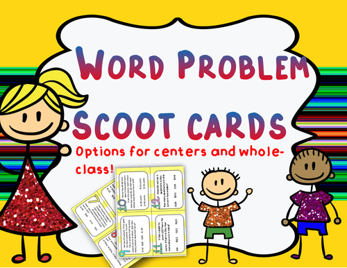 Word Problem Scoot Task Cards (Maths Game) 19 pages | Teaching Resources