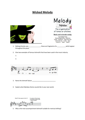 Wicked SOW Edexcel GCSE resources, worksheets and powerpoint | Teaching ...