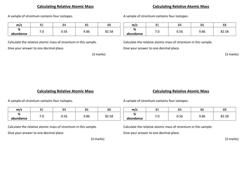 GCSE Chemistry Atomic Structure and Periodic Table starters/plenaries ...