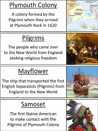 Plymouth Colony Word Wall Cards | Teaching Resources